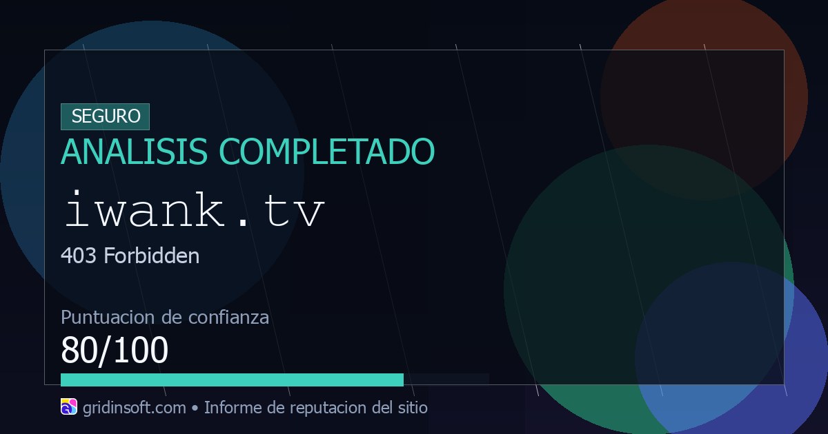 Iwank.tv: ¿es seguro? (Confianza 79/100)