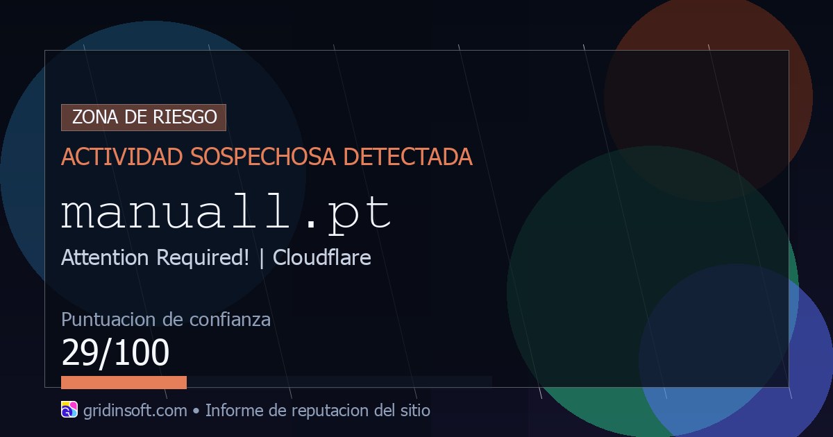 Manuall.pt: Sitio web sospechoso y Riesgo de estafa