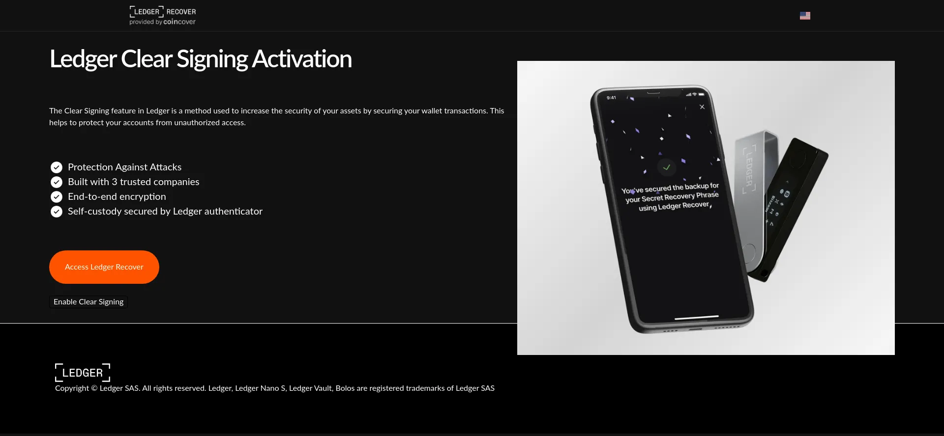 Clear-sign-ledger-activation.com Reseña: Estafa?