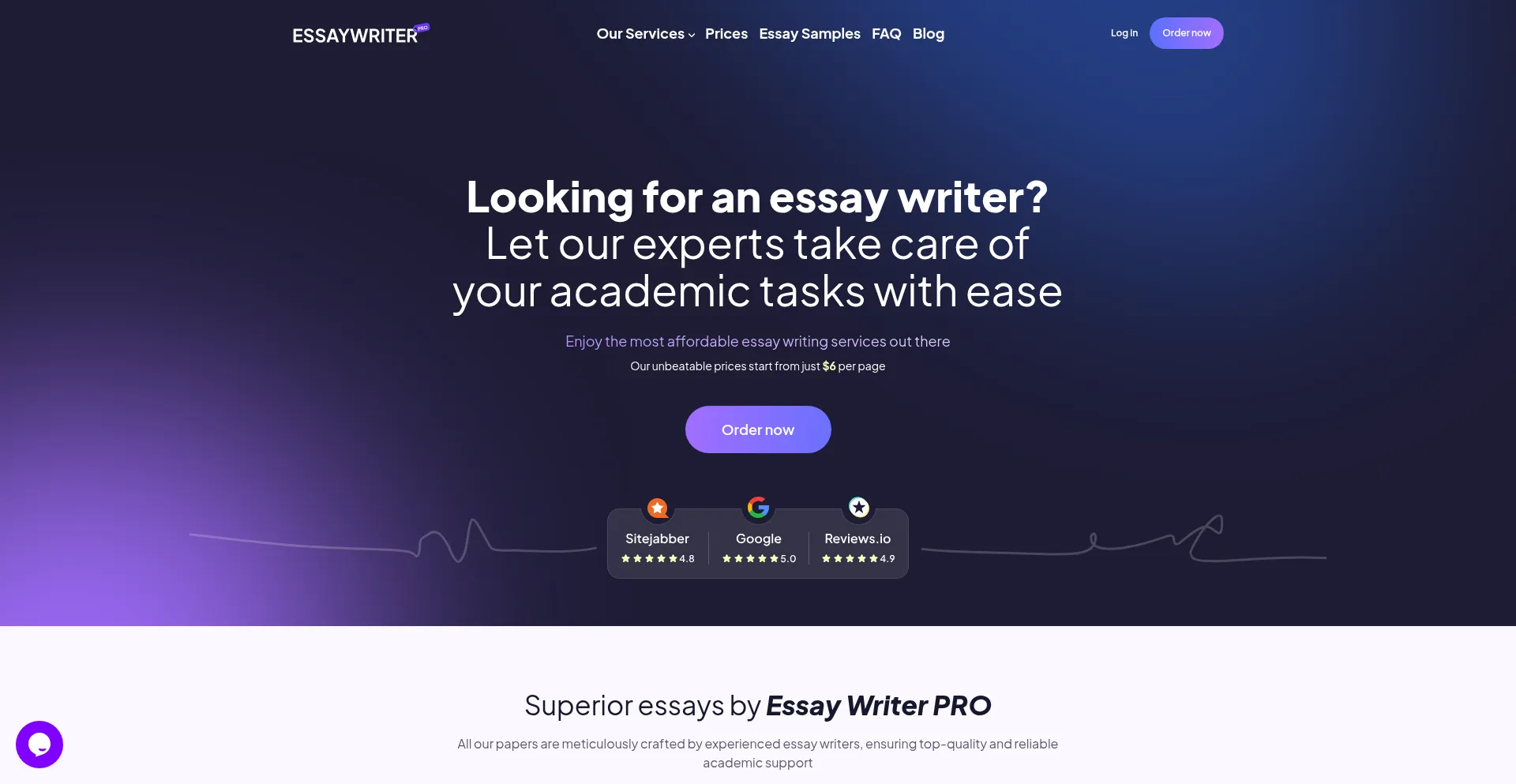 Essaywriter.pro Reseña: ¿Seguro o sospechoso? Baja confiabilidad 25/100