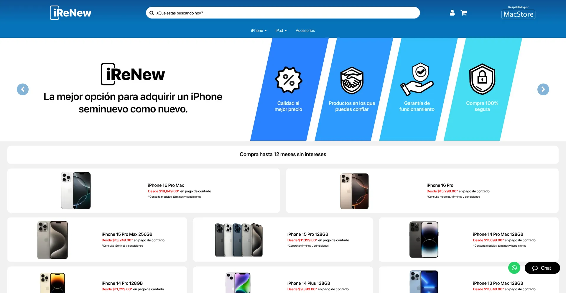 Irenew.com.mx reseña de tienda: ¿seguro comprar? (Confianza 72/100)