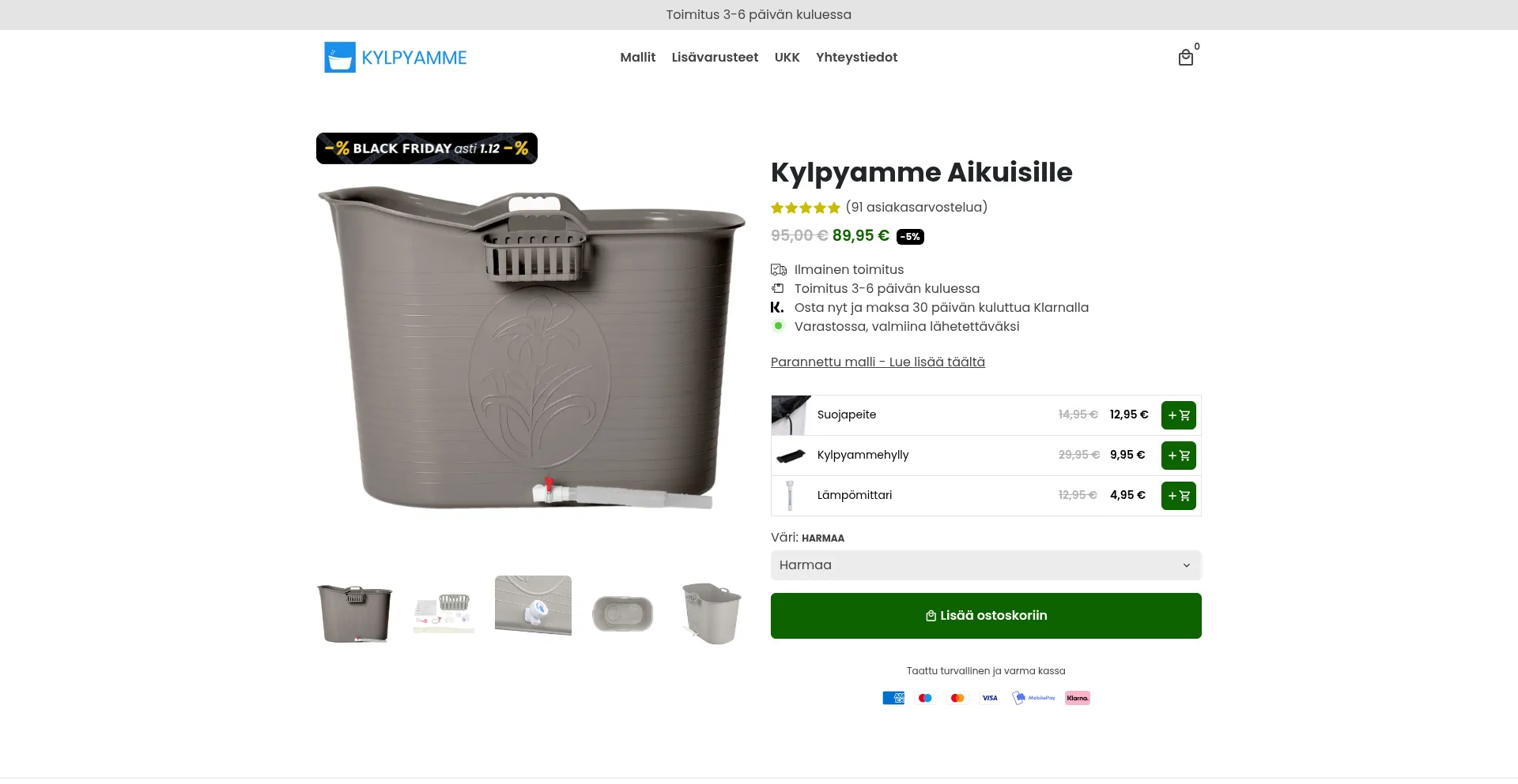 Kylpyamme.fi: reputación y señales de confianza